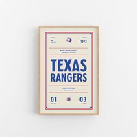 Texas Rangers - Etsy