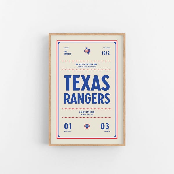 Texas Rangers - Etsy