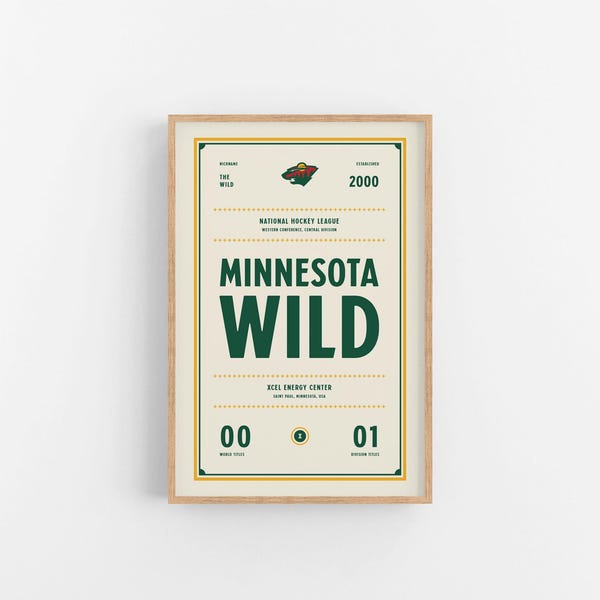 Minnesota Wild - Etsy