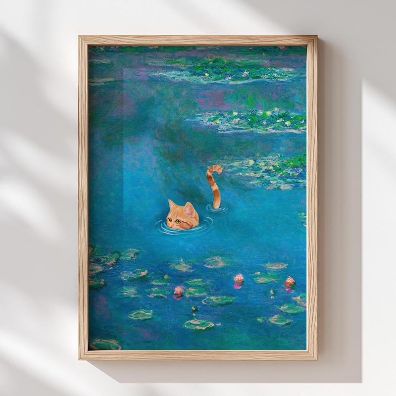 Orange Tabby Cat Wall Print - Etsy