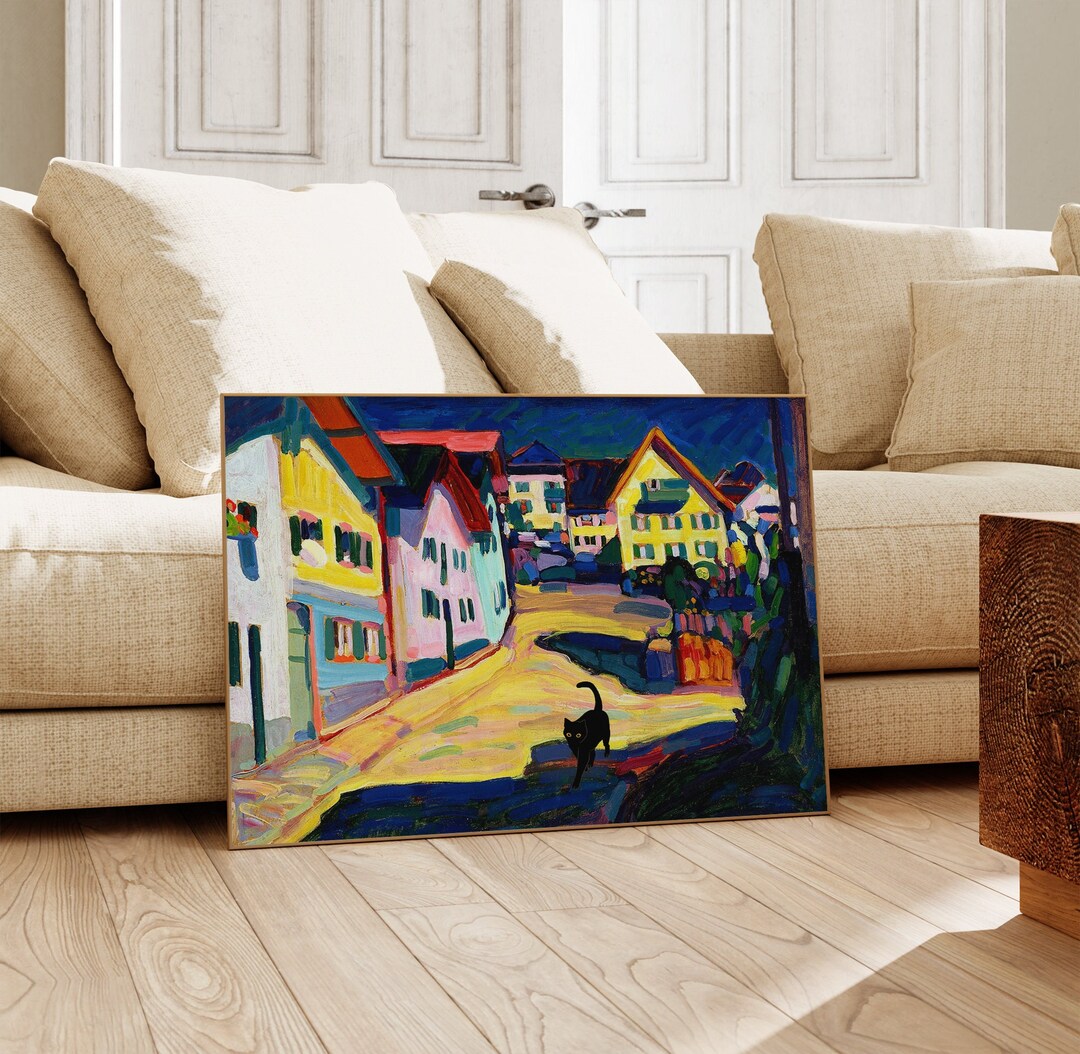 Cat Poster Kandinsky Funny Gift Print Wall Art Famous Painting UNFRAMED ...