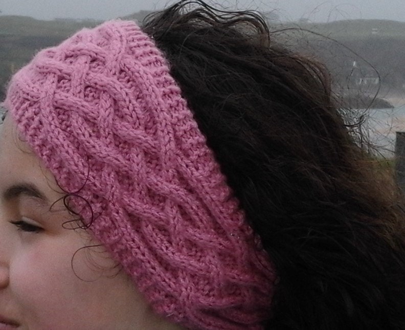 Knitting Pattern for Cabled Headband, Boot Toppers and Fingerless ...