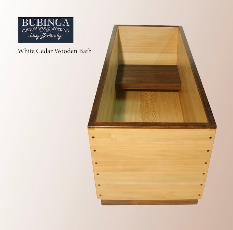 White Cedar Wooden Bath - Etsy