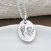 Silver Handprint & Footprint Oval Charm - Etsy