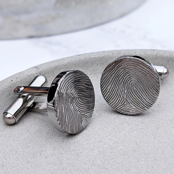 Fingerprint Cufflink - Etsy