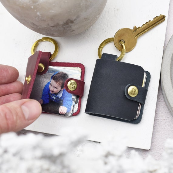 Personalised Leather Photo Book Keyring | Etsy