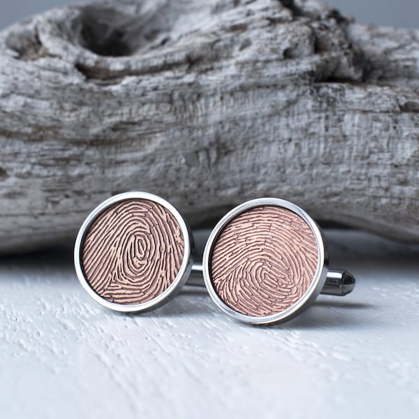 Fingerprint Cufflink - Etsy