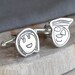 Silver Personalised Drawing Cufflinks - Your Child's Drawing in Silver ...