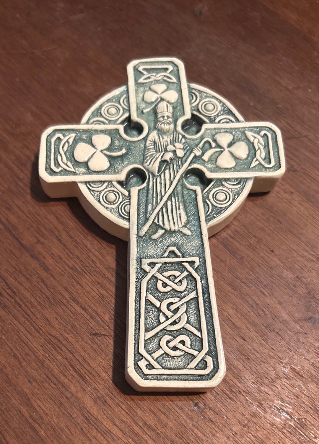 St. Patrick Celtic Cross/crucifix Shamrock - Etsy