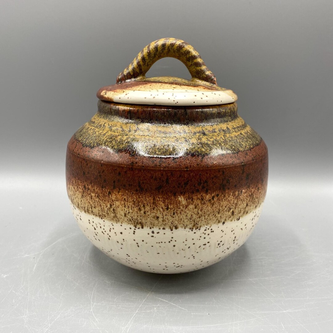Hand Thrown Canister With Lid - Etsy