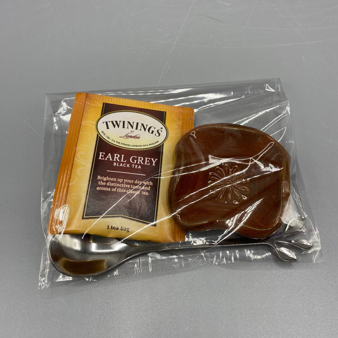 Handmade Tea Spoon Rest / Tea Bag Holder Gift Set With Spoon, Tea, and ...