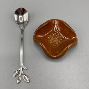 Handmade Tea Spoon Rest / Tea Bag Holder Gift Set With Spoon, Tea, and ...