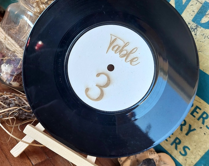 7 Record Personalised Wedding Table Number With Stand Alternative Table ...