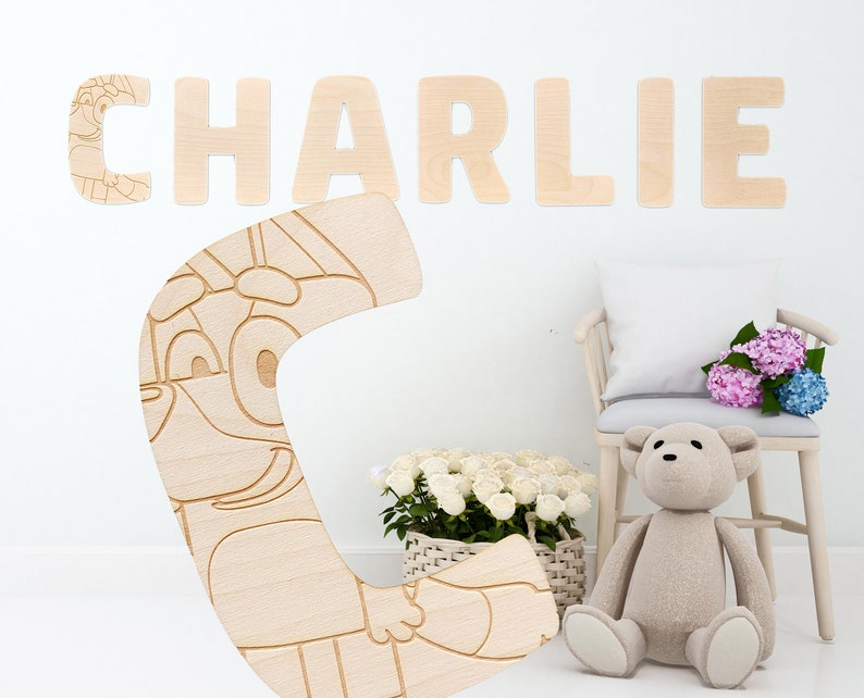 Bluey Inspired Personalised Bedroom Sign for Kids and Children With ...