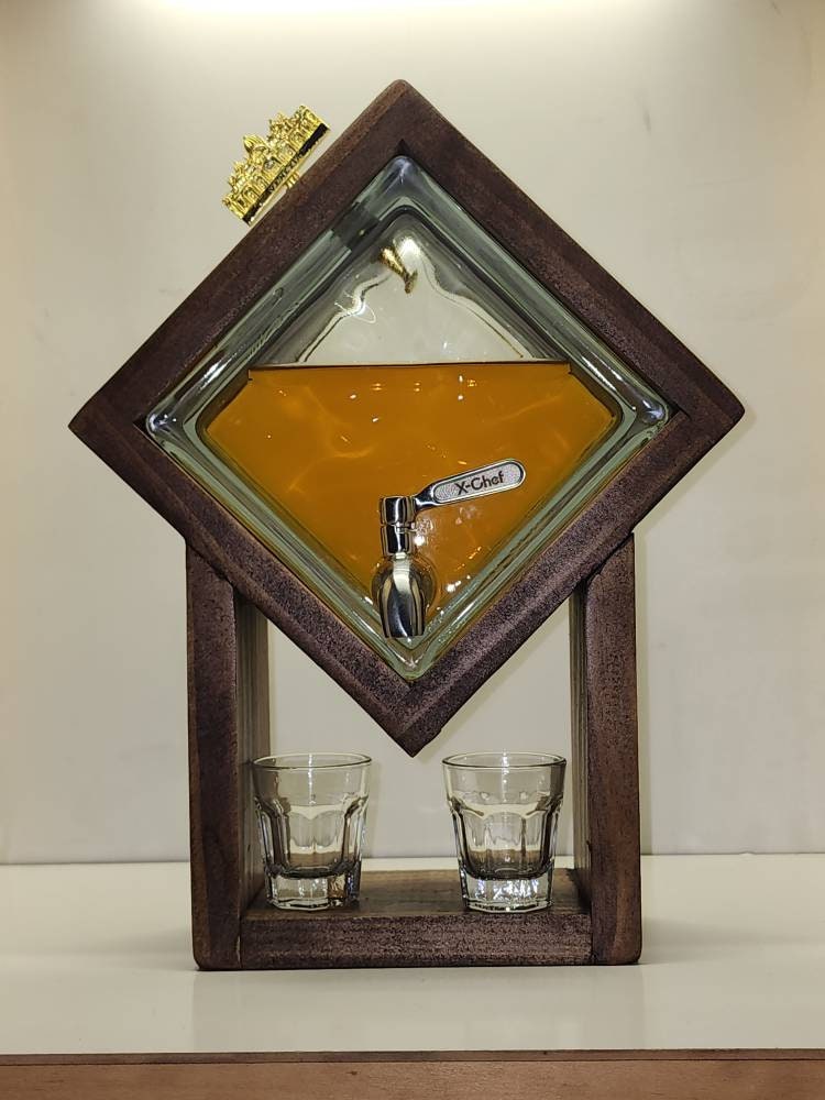 Glass Block Liquor Dispenser. - Etsy