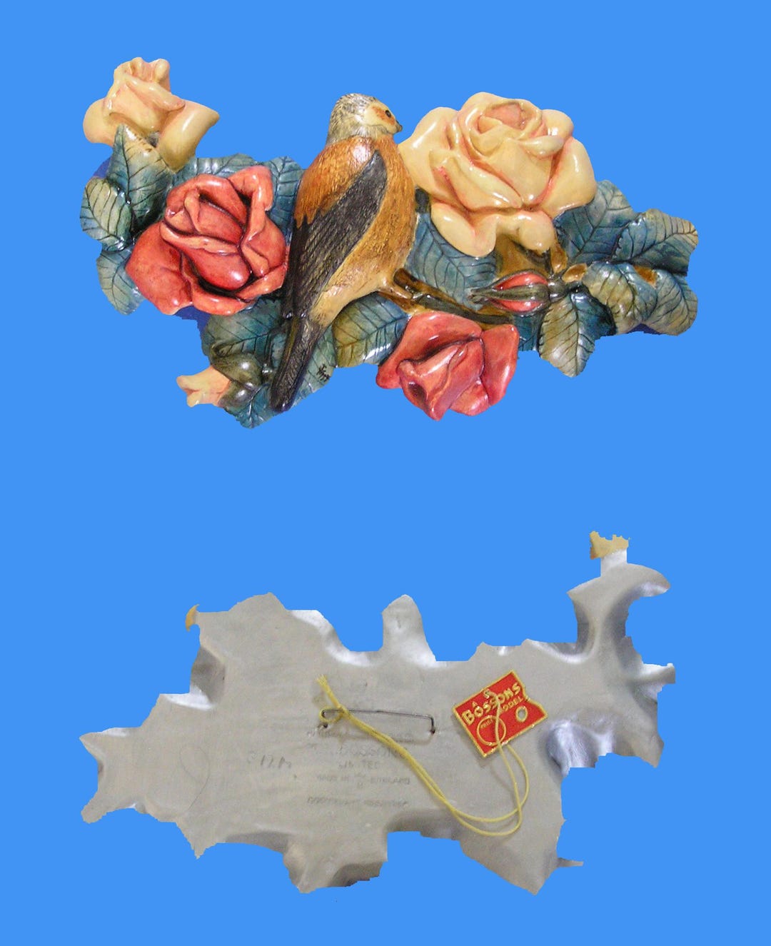 Vintage Large Bossons Very Rare Chaffinches & Roses MINT IN BOX ...