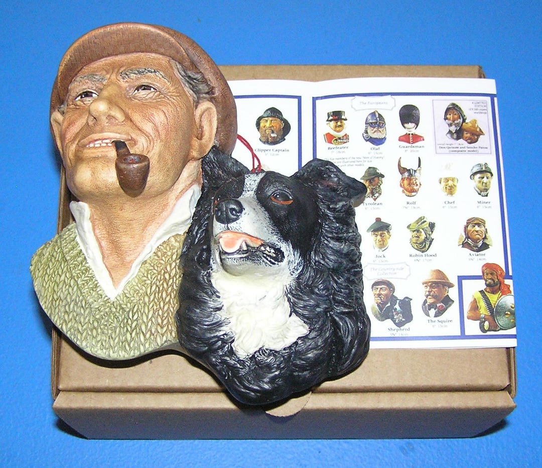 Vintage Bossons Bosson Shepard & Dog Pristine Condition Neatly Stored ...