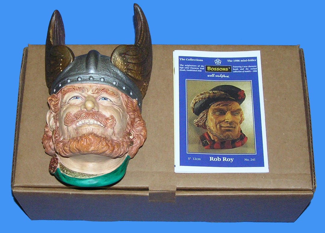 Vintage Bossons Bosson Head Rare Rolf Pristine Condition Neatly Stored ...