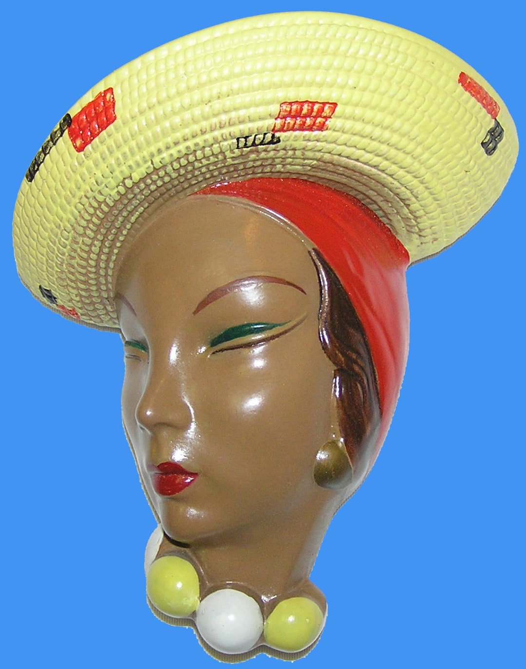 Vintage Bossons Head Capri Pottery Vase Rare Good Condition Made by W H ...