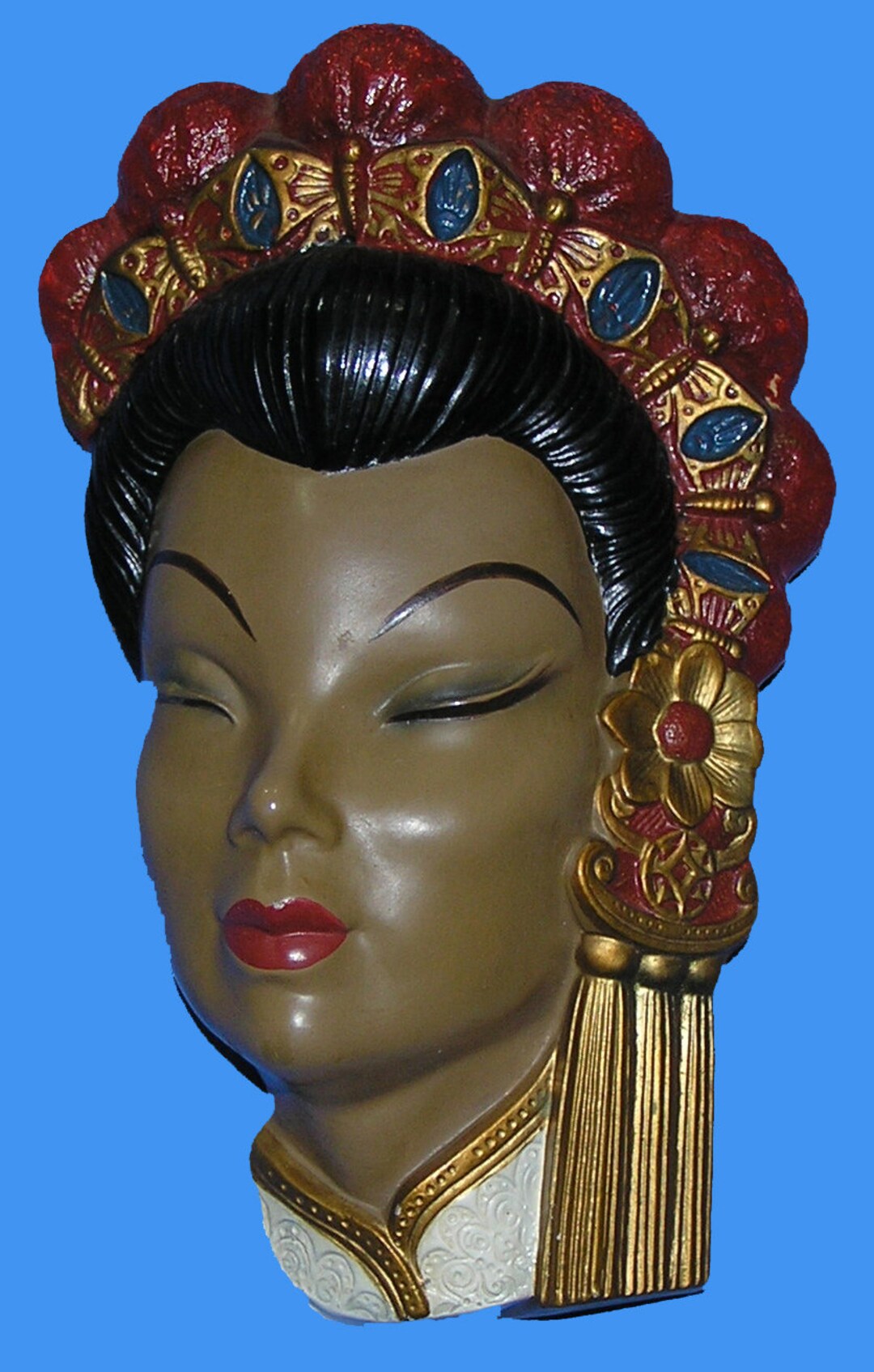 Vintage Bossons Head Javanese Pottery Vase Rare Good Condition - Etsy