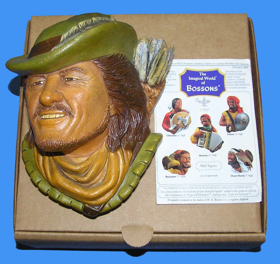 Vintage Bossons Bosson Head Rare Robin Hood Pristine Condition Neatly ...
