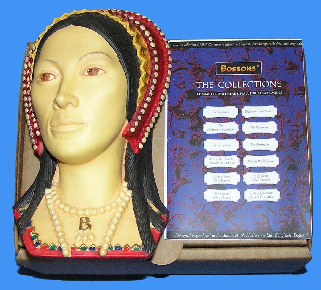 Vintage Bossons Bosson Head Rare Anne Boleyn Pristine Condition Neatly ...