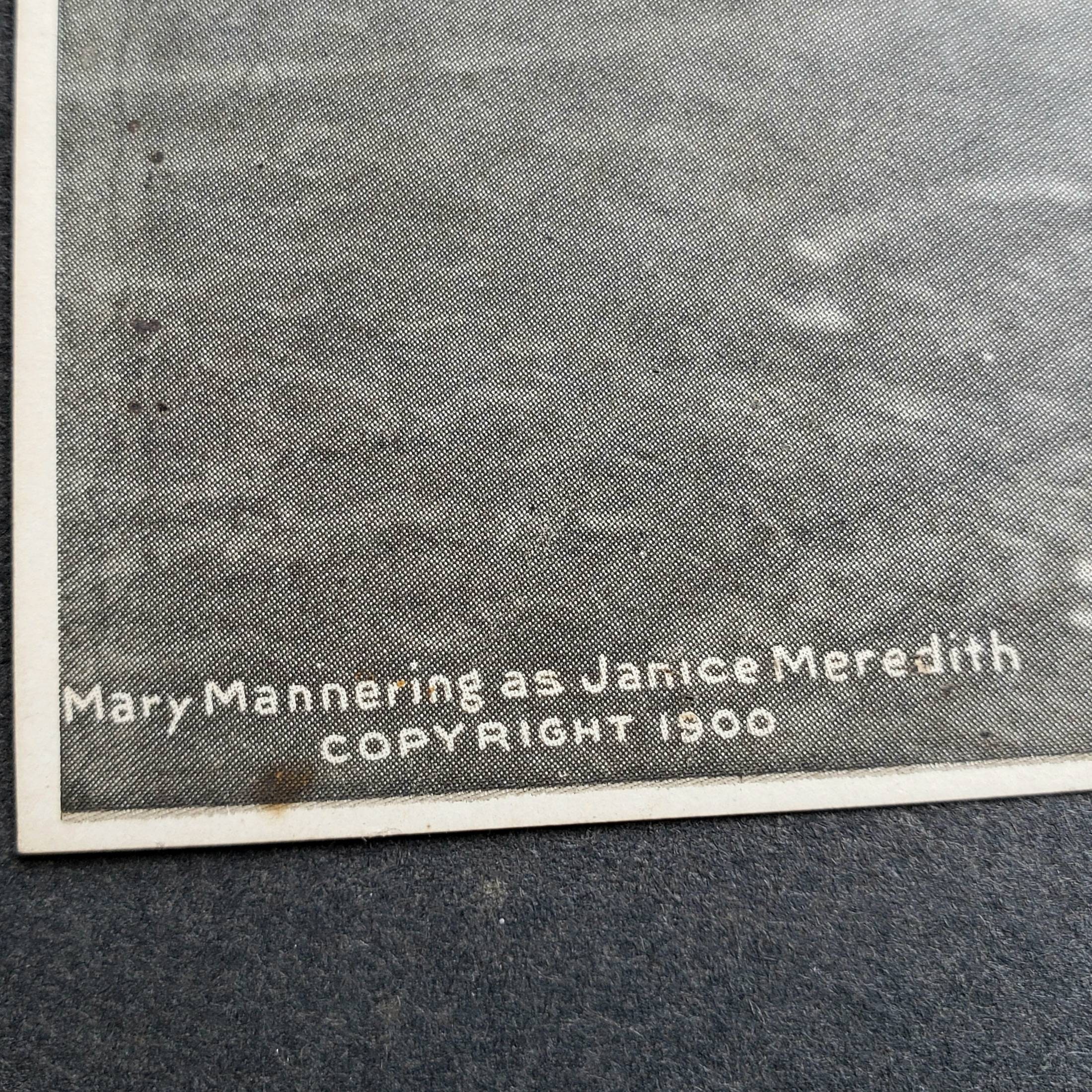 RARE Two Antique Platinograph Photos, Actress Mary Mannering, 1901 ...