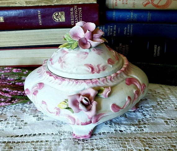 Antique Italian Capodimonte Porcelain Vanity Box - Etsy