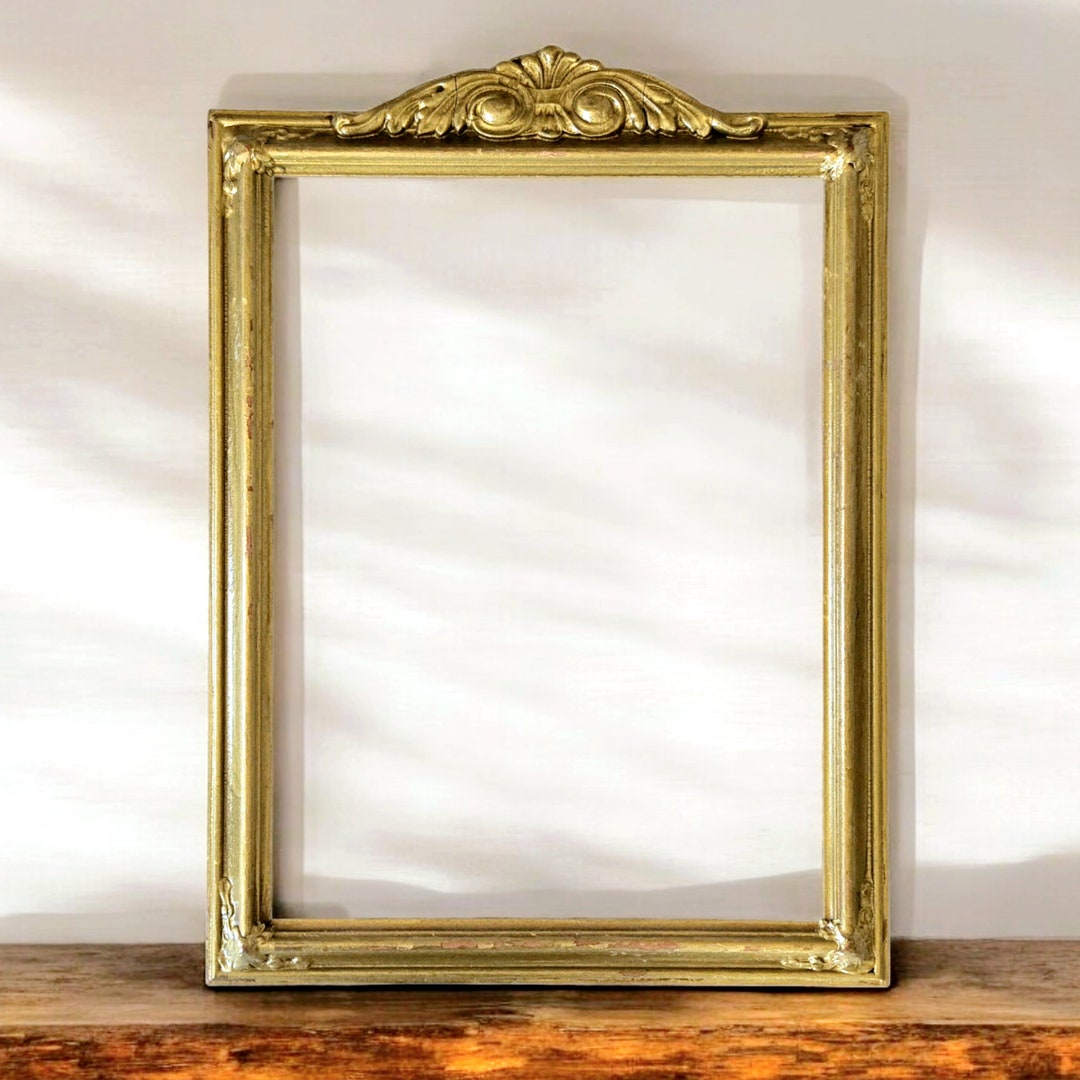 TWO Antique Wooden Gold Gilt Frames, Shabby Chic Victorian Wedding ...