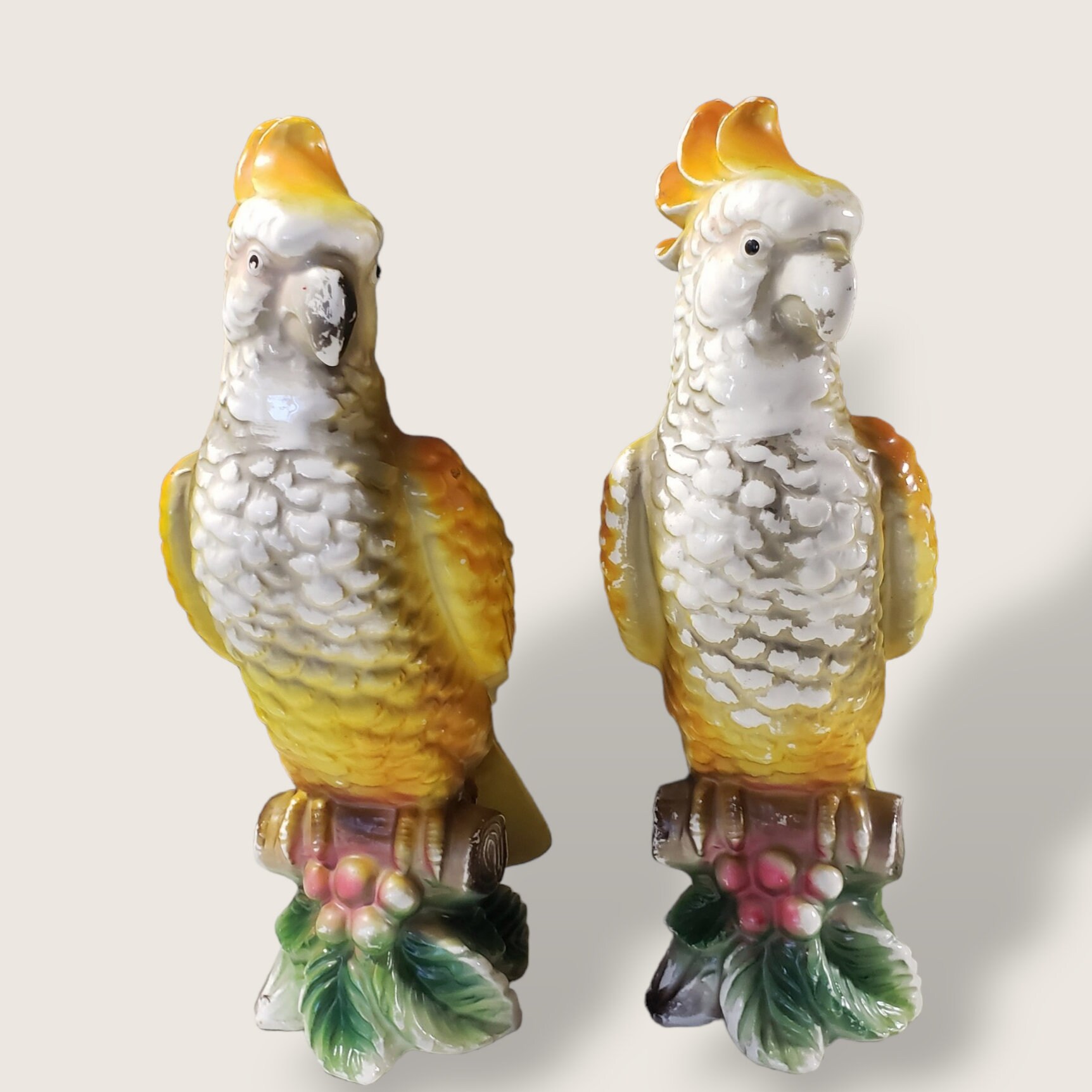 Midcentury Ceramic Cockatiel Parrot Planter, Two Available - Etsy