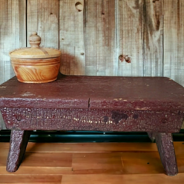 Antique Footstool - Etsy