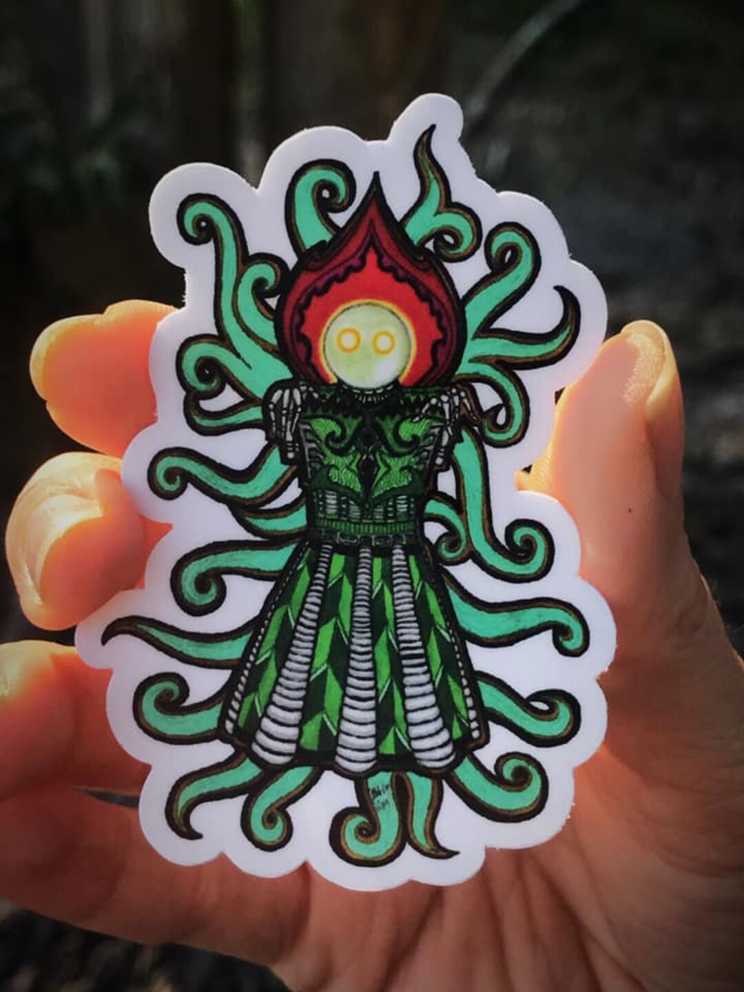 Flatwoods Monster Cryptid, Vinyl Sticker - Etsy