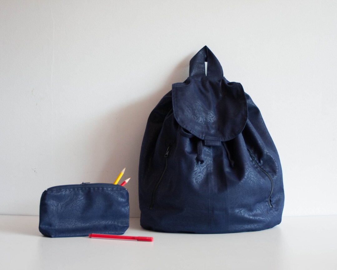Dark Blue Backpack for Kids, Children's Backpack, Denim, Navy Blue ...
