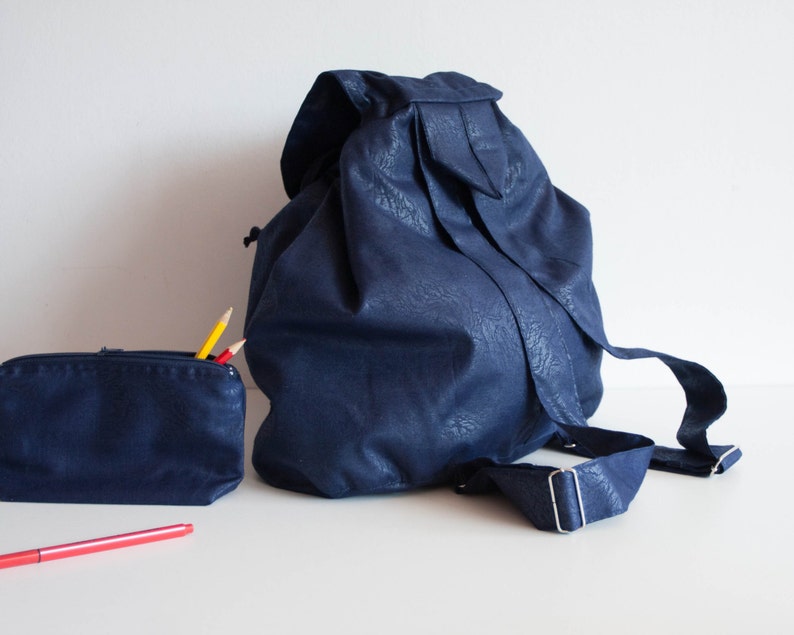 Dark Blue Backpack for Kids, Children's Backpack, Denim, Navy Blue ...
