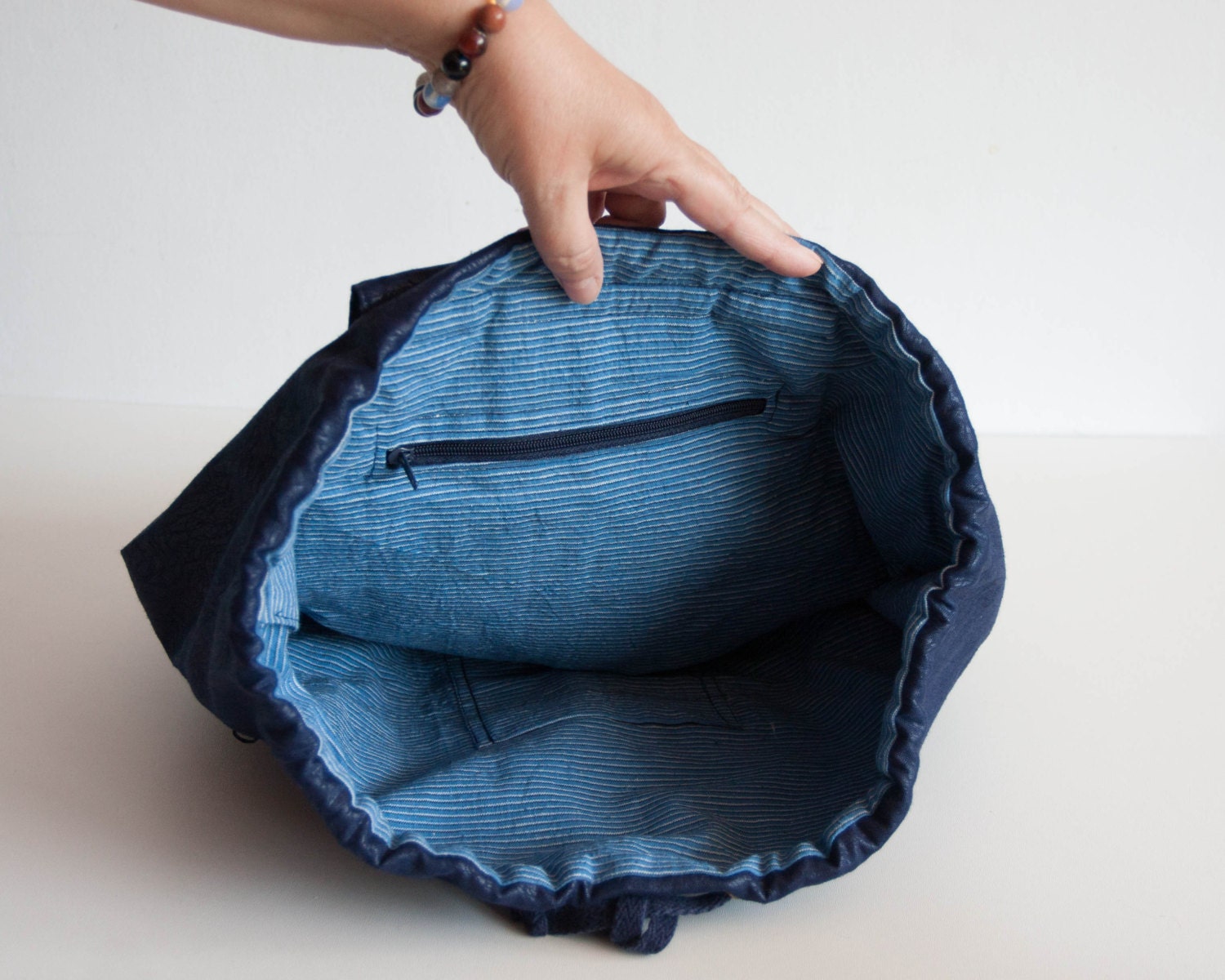 Dark Blue Backpack for Kids, Children's Backpack, Denim, Navy Blue ...