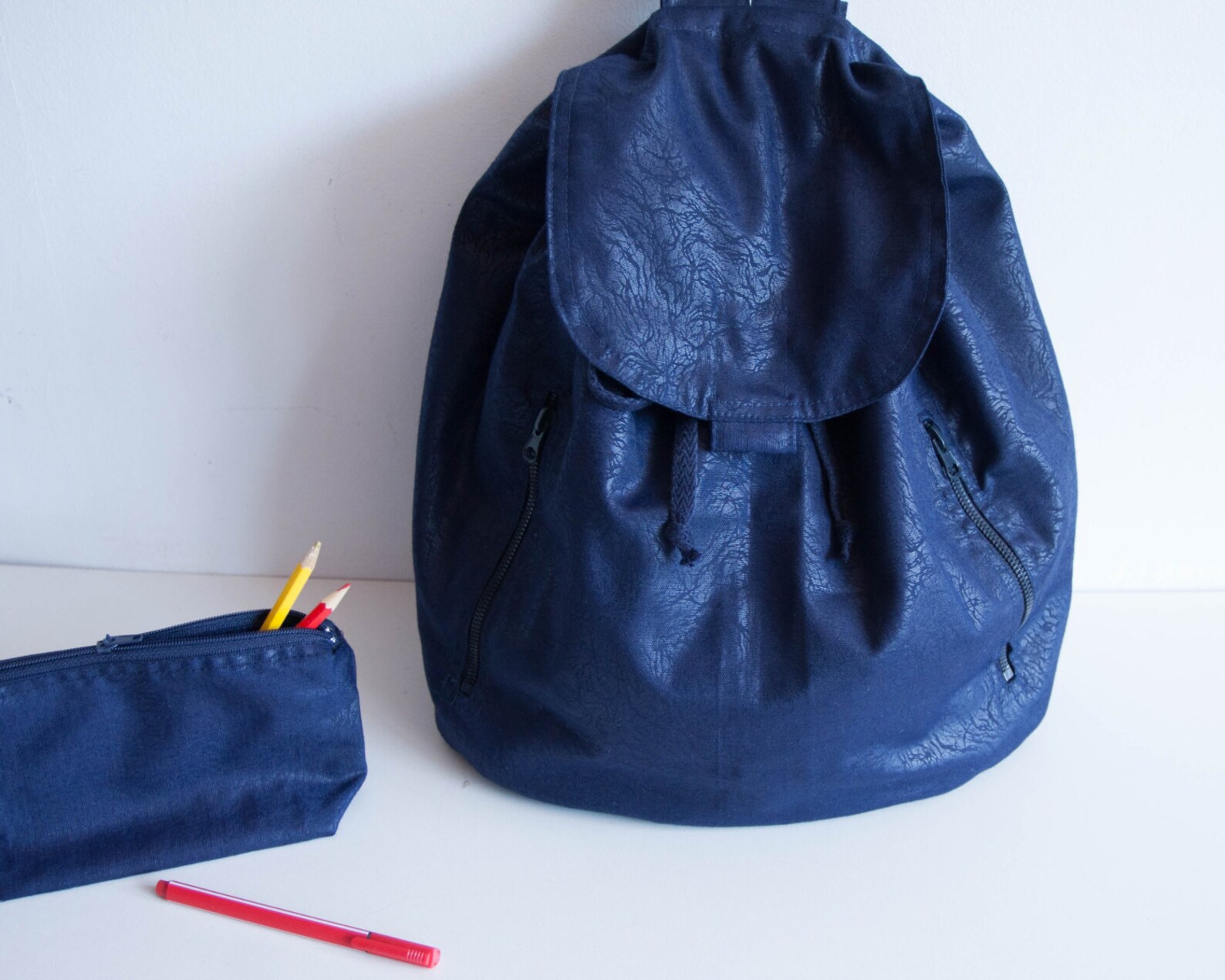 Dark Blue Backpack for Kids, Children's Backpack, Denim, Navy Blue ...