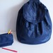Dark Blue Backpack for Kids, Children's Backpack, Denim, Navy Blue ...