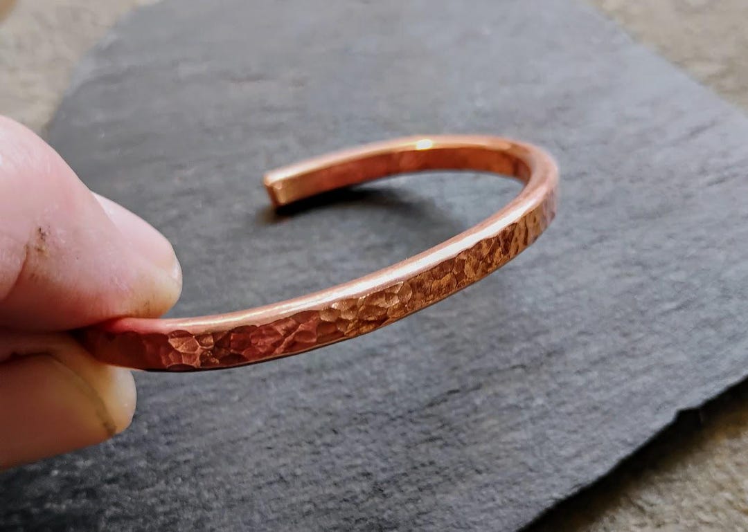 Handmade Hammered Copper Cuff Bracelet - Etsy