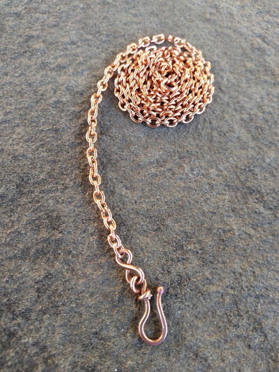 Real Solid Copper Chain With Handmade Copper Clasp - Etsy