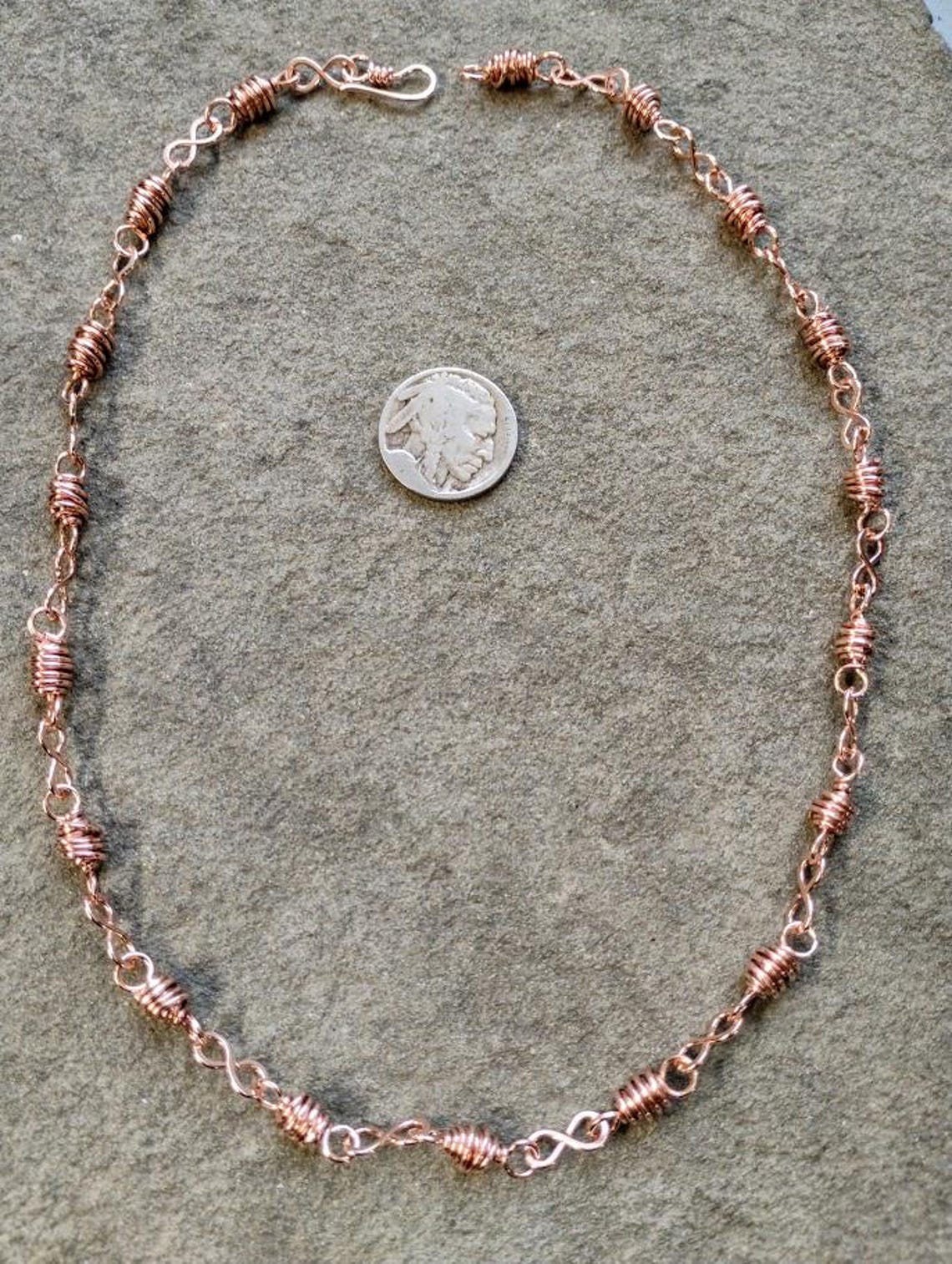 Handmade Wire Wrapped Copper Chain Choice of Length - Etsy