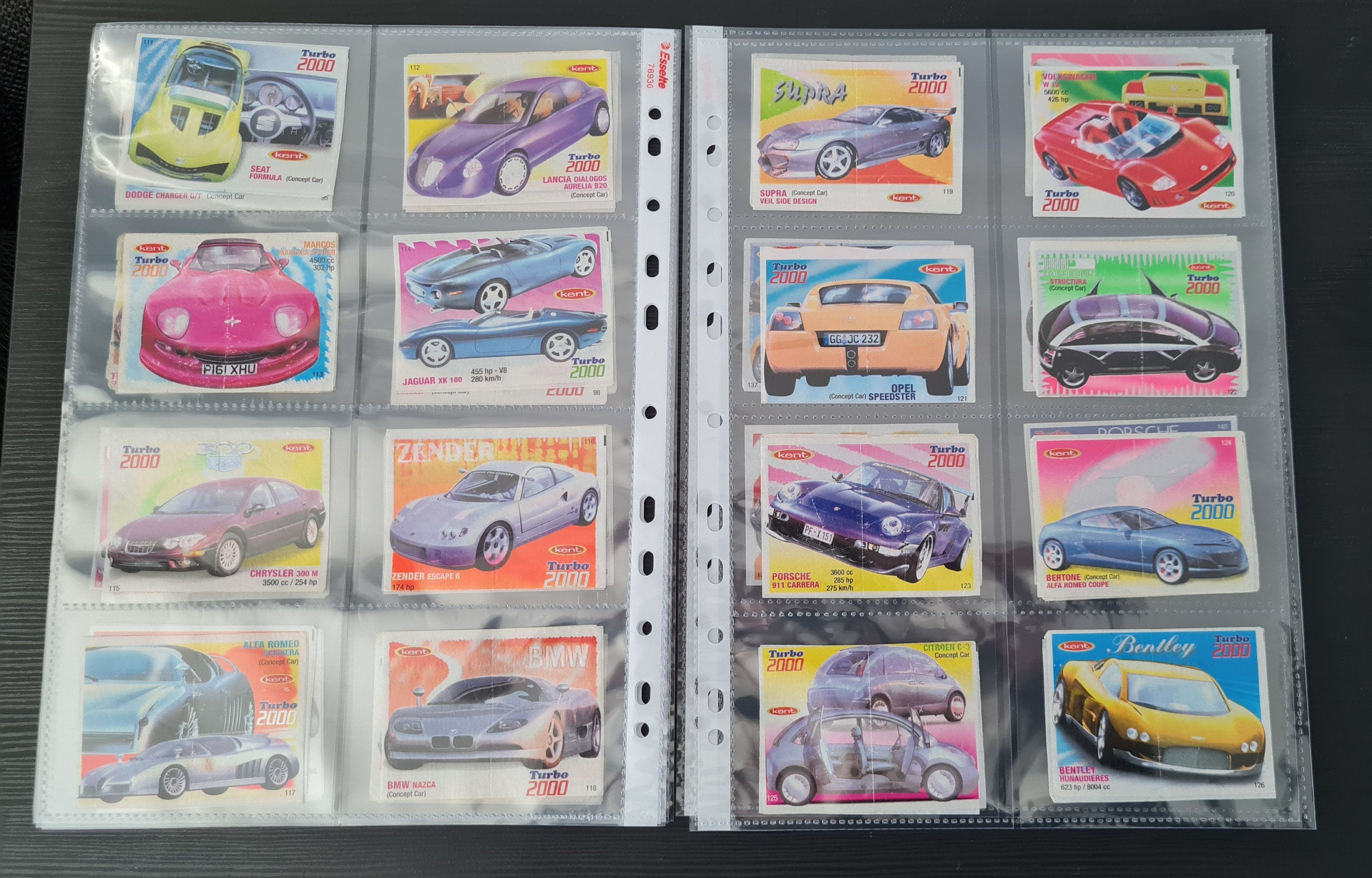 Turbo 2000 71-140 Chewing GUM Wrapper Inserts Complete Full SET ...