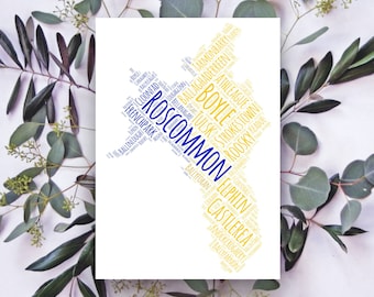 Roscommon Map Gift - Etsy