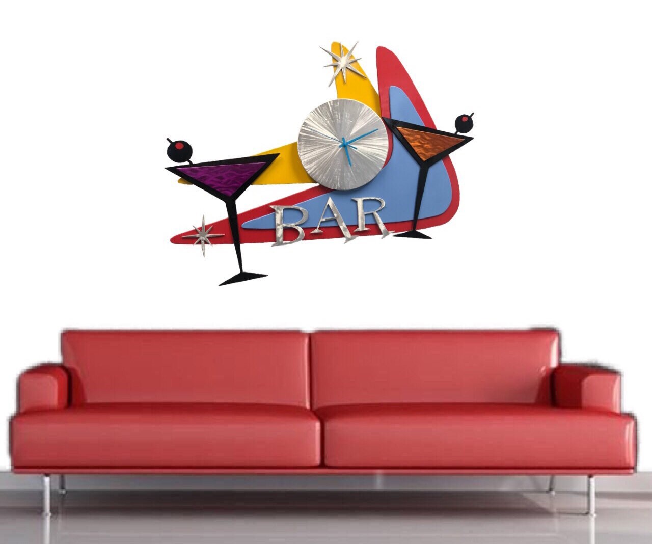 Contemporary Bar Clock - Etsy