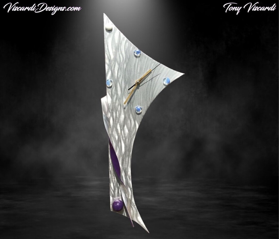 Last Call Time Abstract Contemporary Clock - Etsy