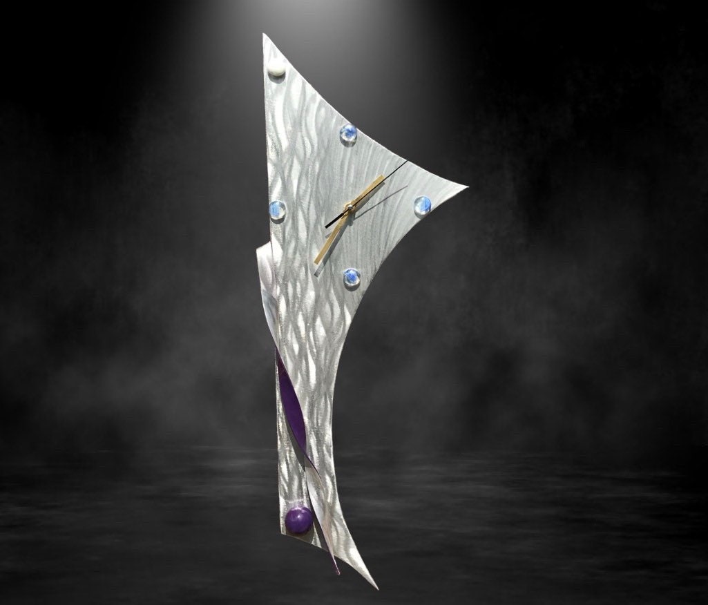 Last Call Time Abstract Contemporary Clock - Etsy