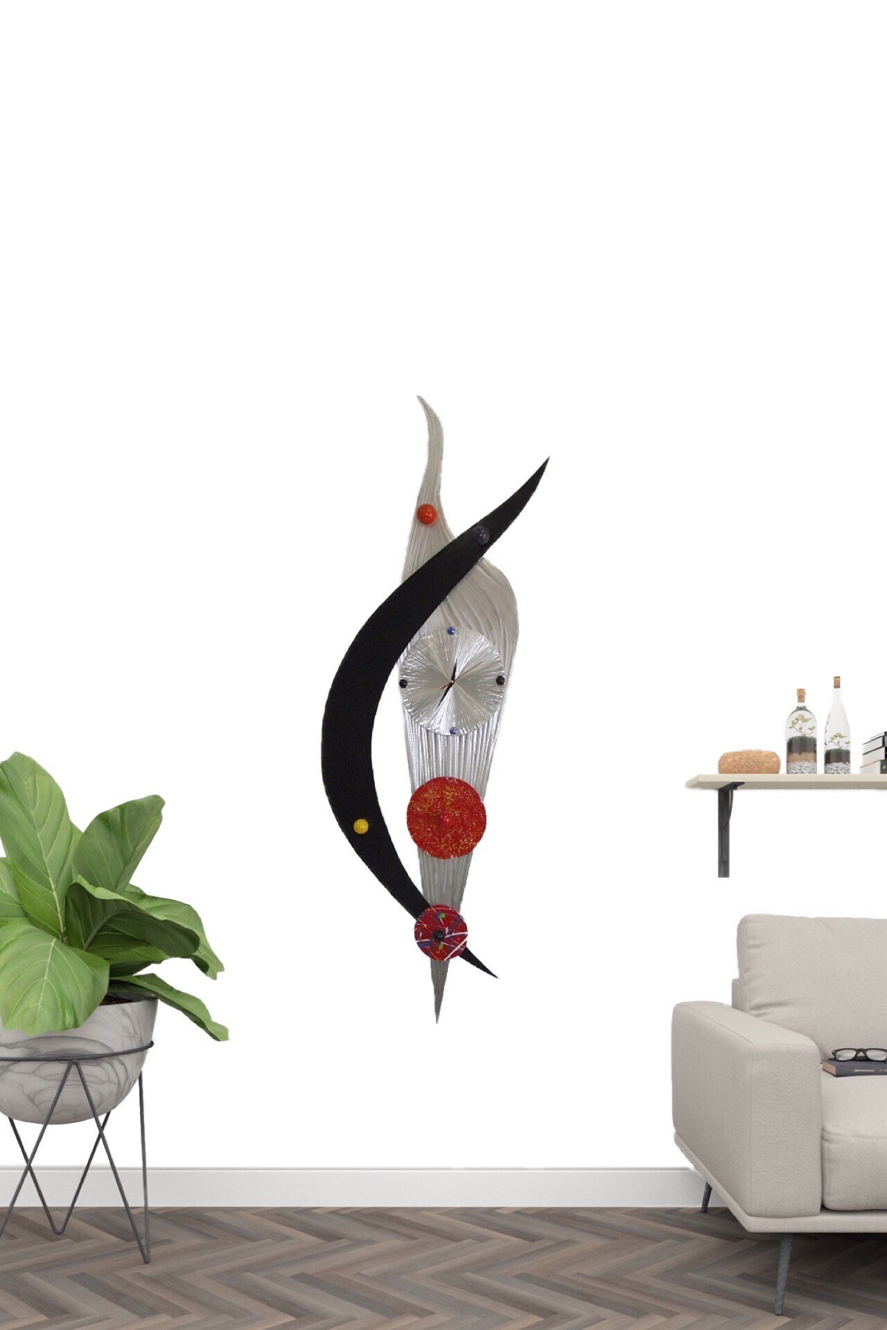 Piccasso Time Contemporary Retro Clock - Etsy