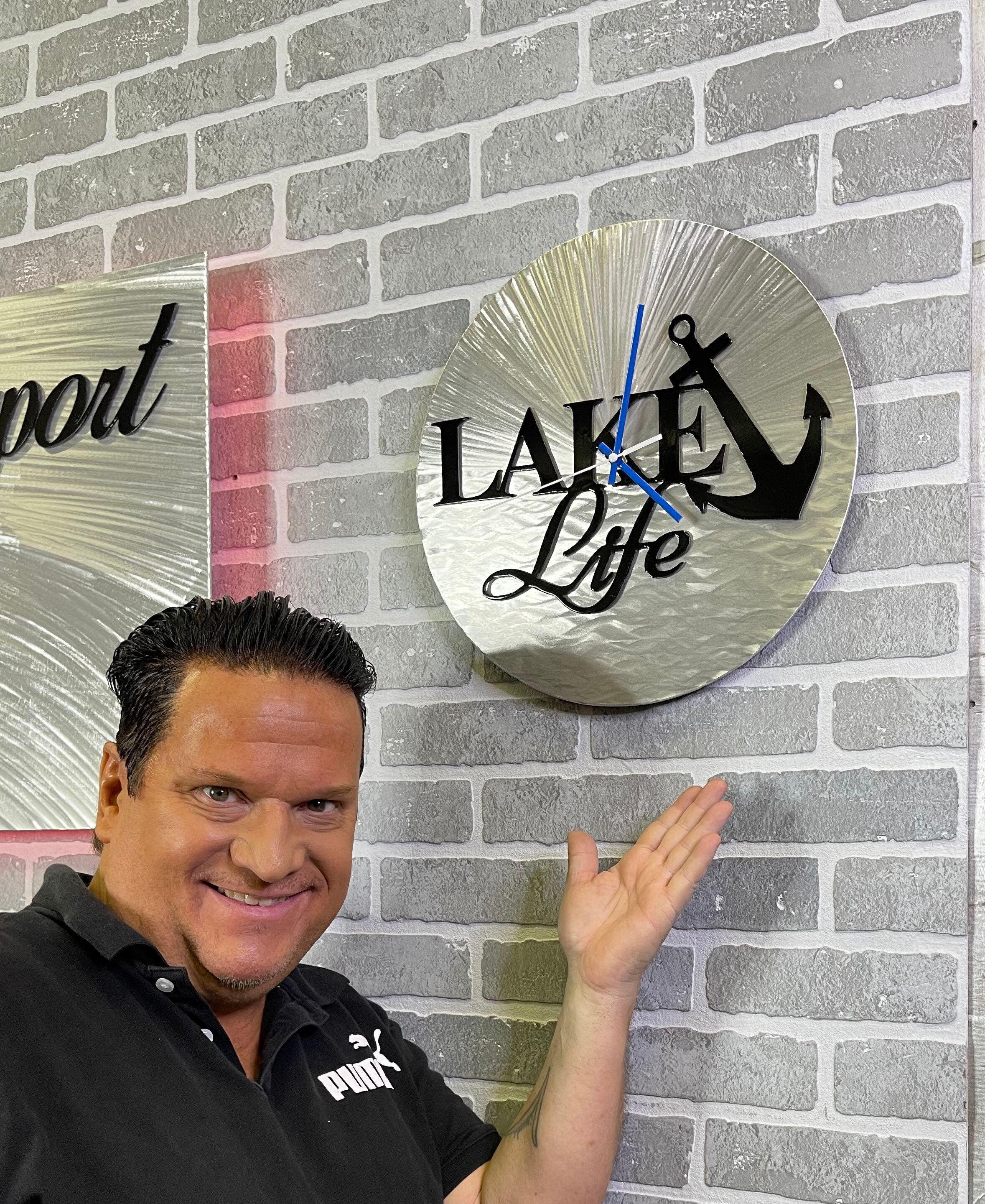 Lake Life Art Clock - Etsy