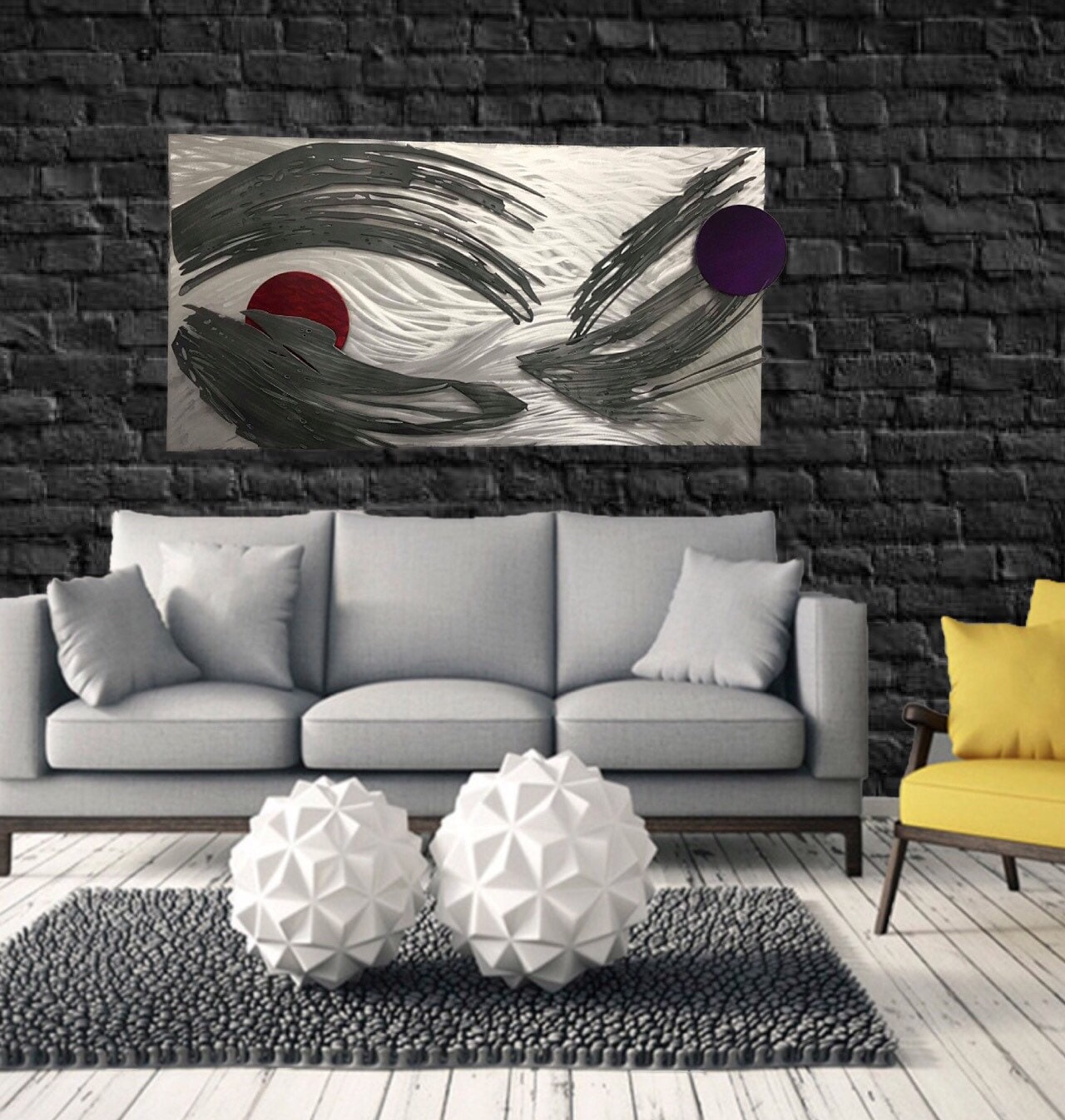 Color Changing LED Contemporary Wall Sculpture by Artist Tony - Etsy