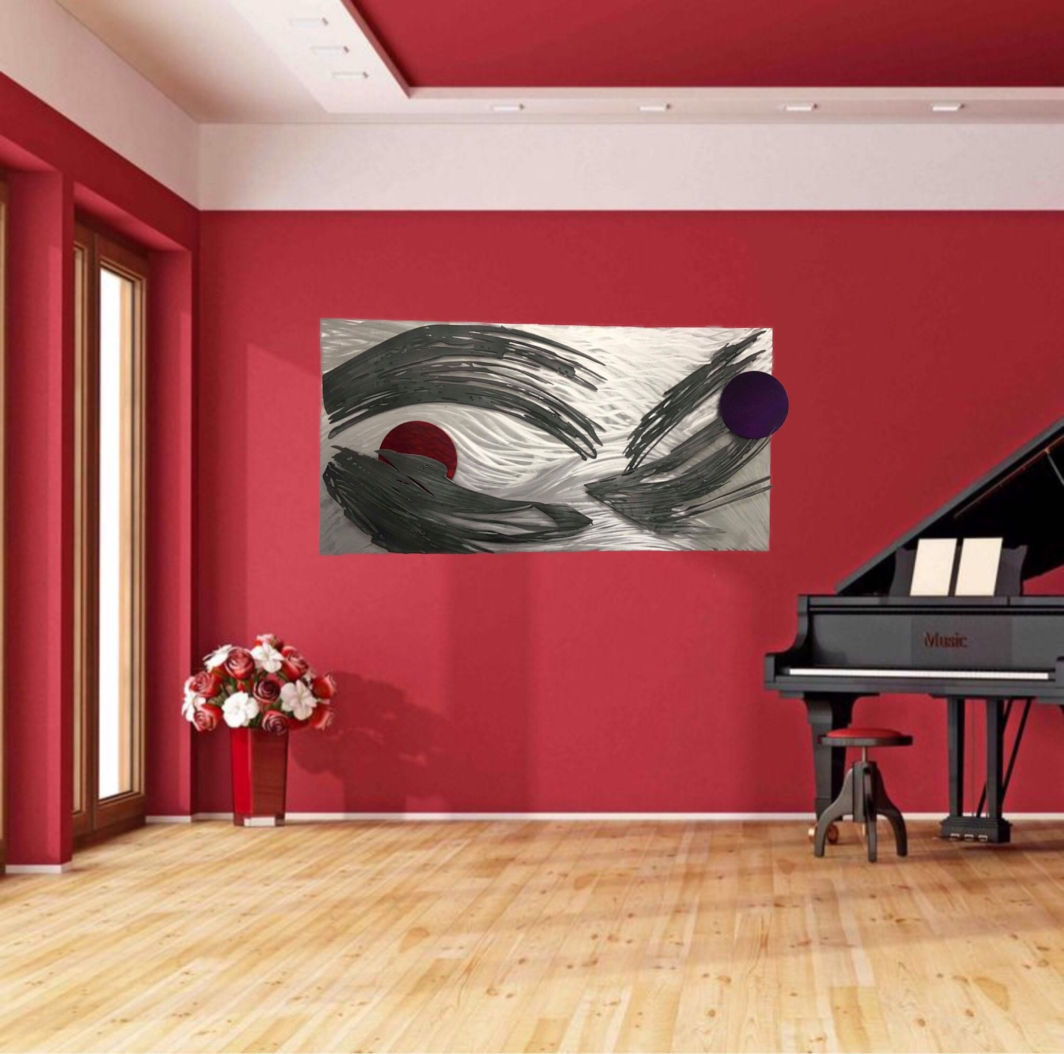 Color Changing LED Contemporary Wall Sculpture by Artist Tony Viscardi ...