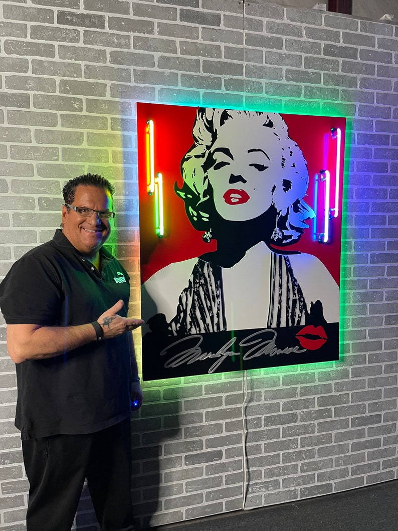 Marilyn Monroe Pop Art Neon and LED Sculpture by Neon Artist Tony ...